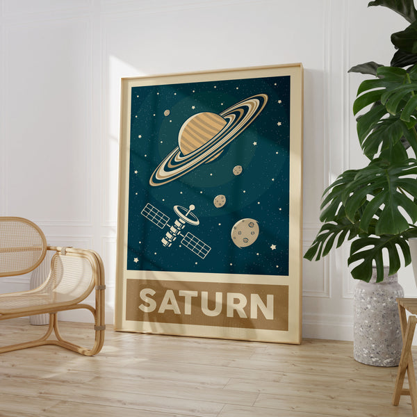 Saturn Solar System Planet Poster – House of Binky