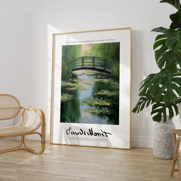 Claude Monet Bridge Painting Poster Print – House of Binky